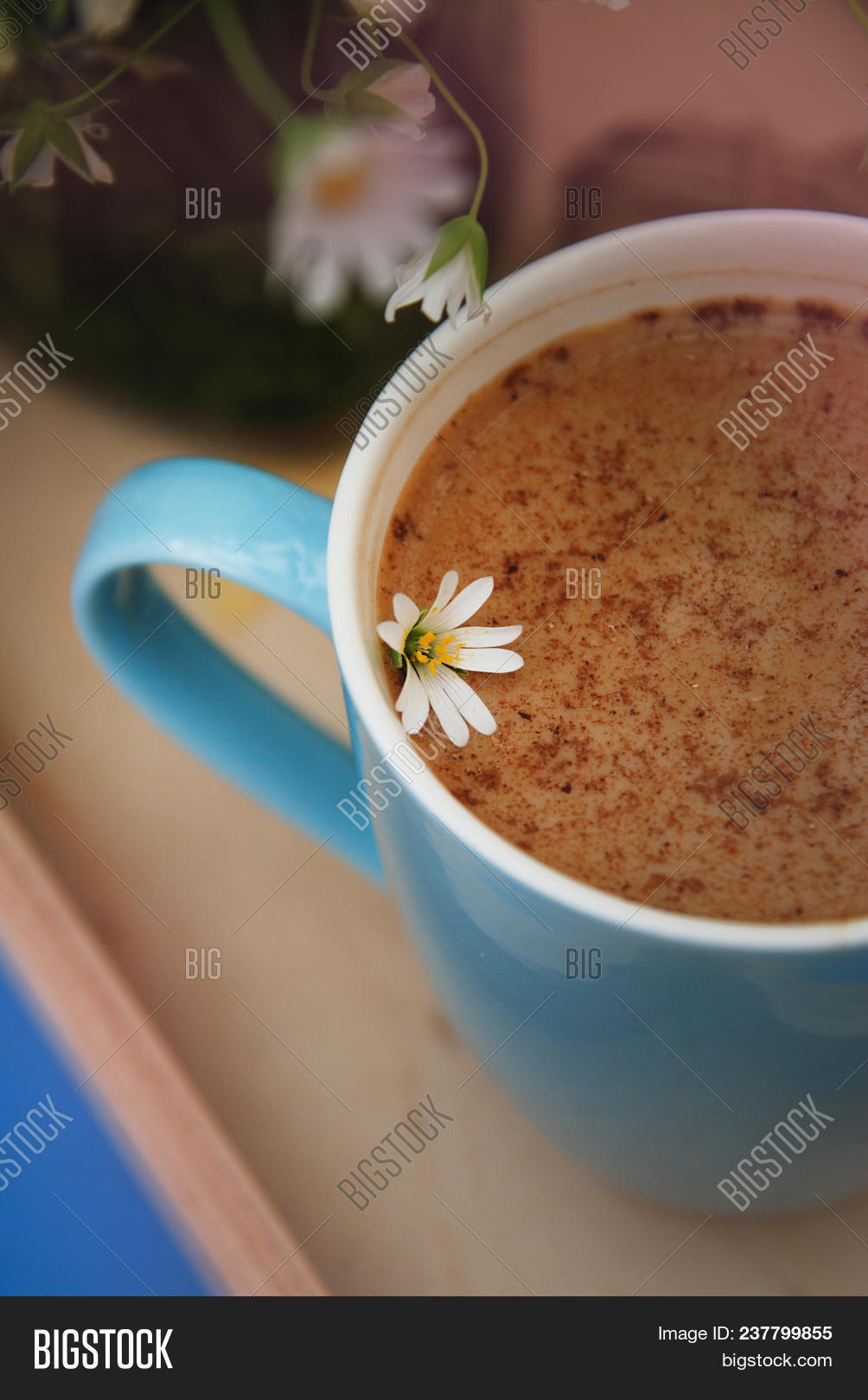 Blue Cup Coffee Milk Image & Photo (Free Trial) | Bigstock
