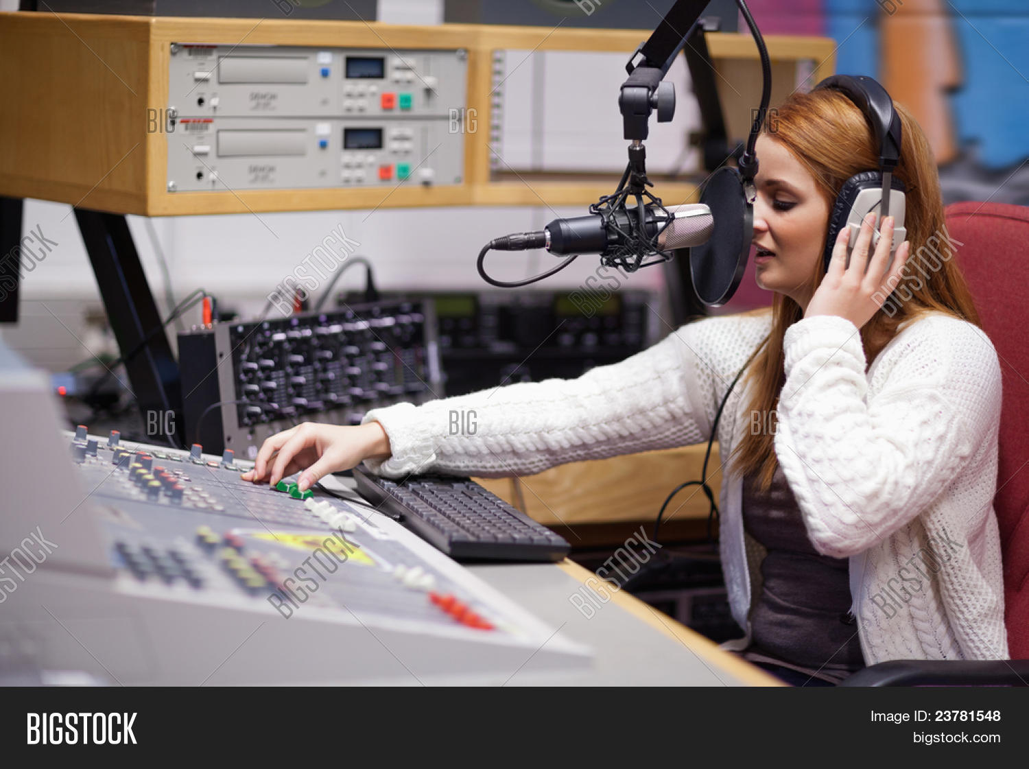Radio Host Mixing Image & Photo (Free Trial) | Bigstock