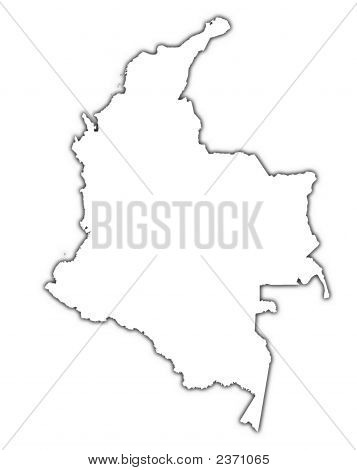 Colombia Outline Map Image & Photo (Free Trial) | Bigstock