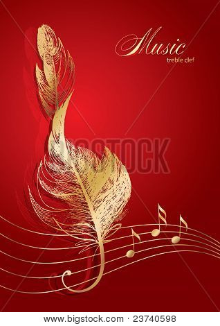 Vector Background Feather Music Notes Images, Illustrations & Vectors ...
