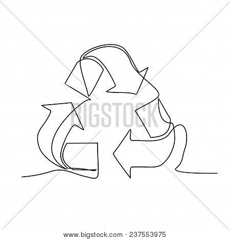 Recycle Sign Drawing Vector & Photo (Free Trial) | Bigstock