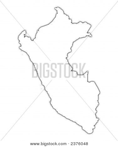 Peru Outline Map Image & Photo (Free Trial) | Bigstock