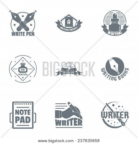 Writer Logo Set. Vector & Photo (Free Trial) | Bigstock