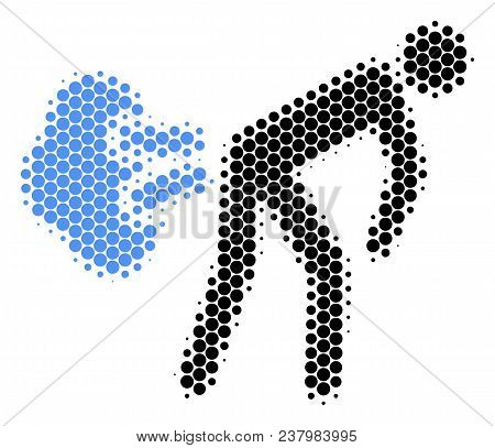 Halftone Round Spot Vector & Photo (Free Trial) | Bigstock