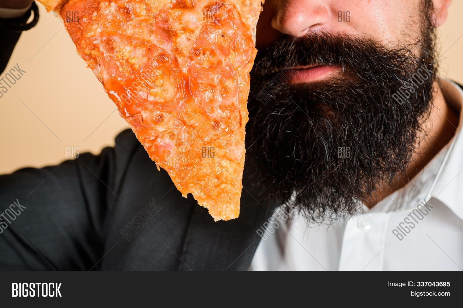 Bearded Man Eating Image & Photo (Free Trial) | Bigstock