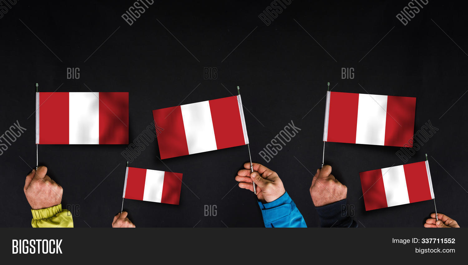 Hands Holds Flags Peru Image & Photo (Free Trial) | Bigstock