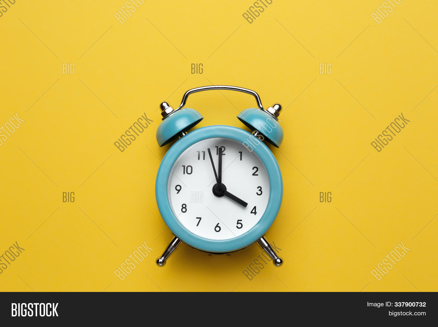 Blue Round Alarm Clock Image & Photo (Free Trial) | Bigstock