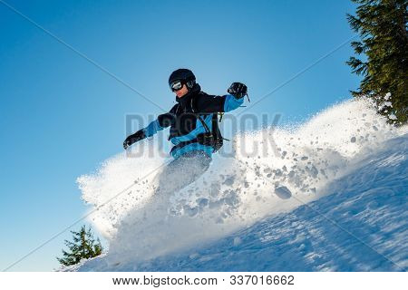 Snowboarder Riding Image & Photo (Free Trial) | Bigstock