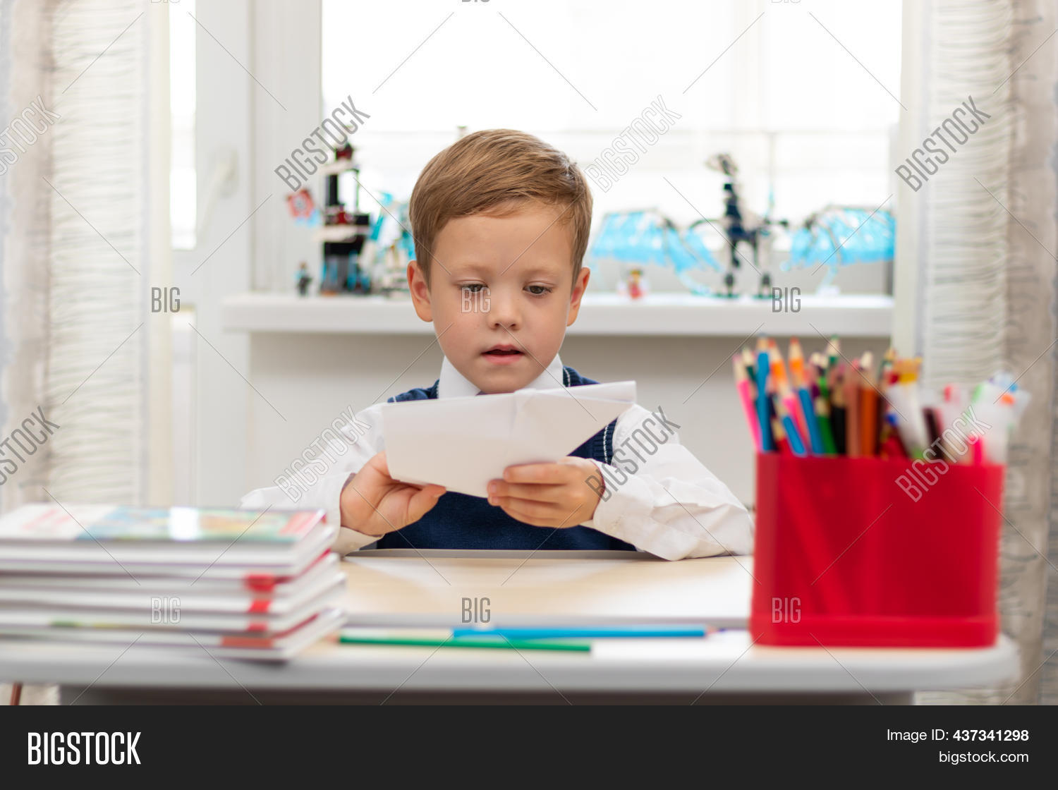 Cute First-grader Boy Image & Photo (Free Trial) | Bigstock
