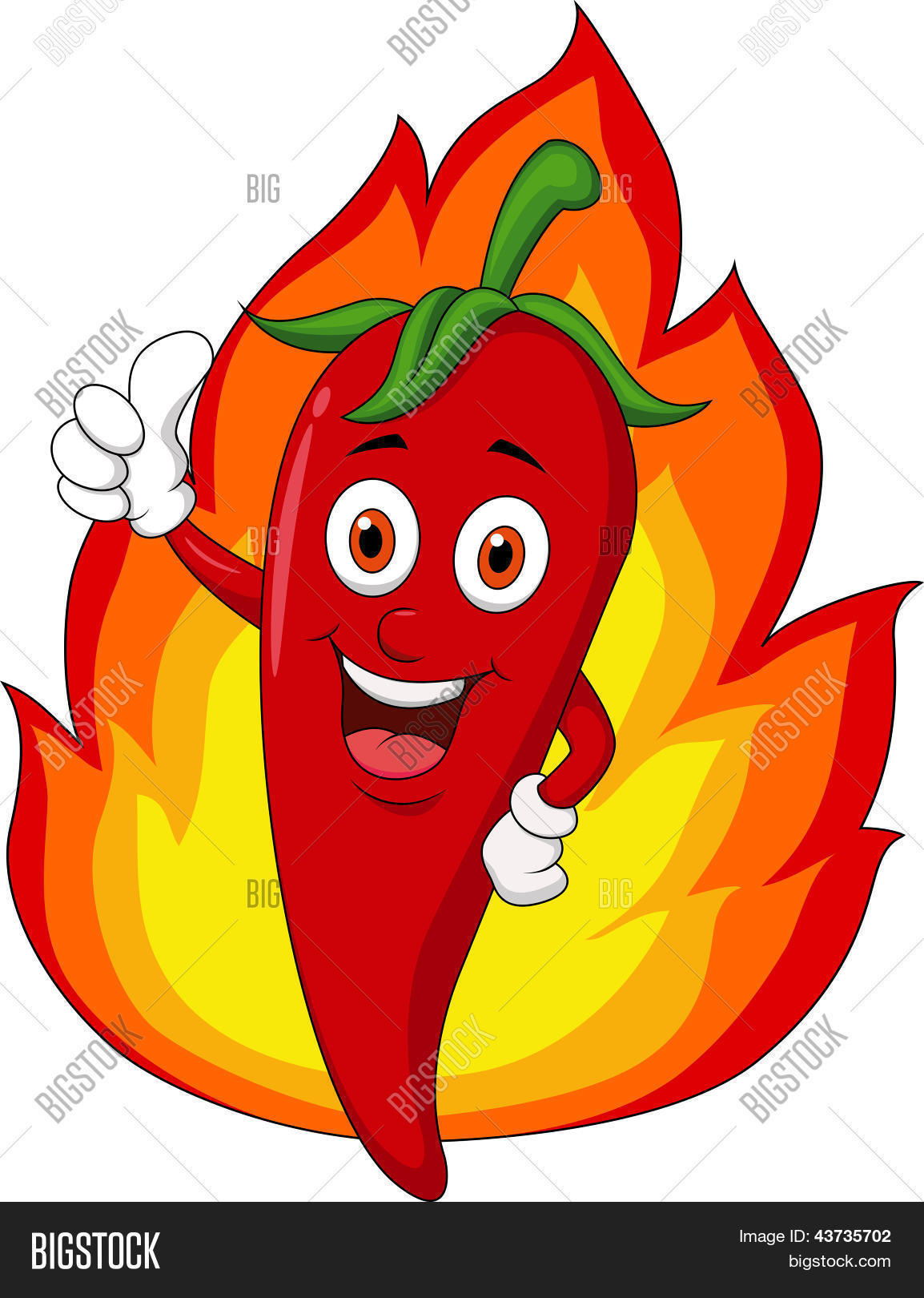 Red Chili Cartoon Vector & Photo (Free Trial) | Bigstock