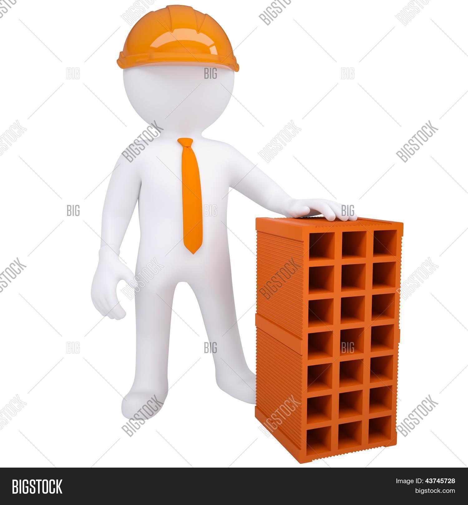 3d White Man Brick Image & Photo (Free Trial) | Bigstock