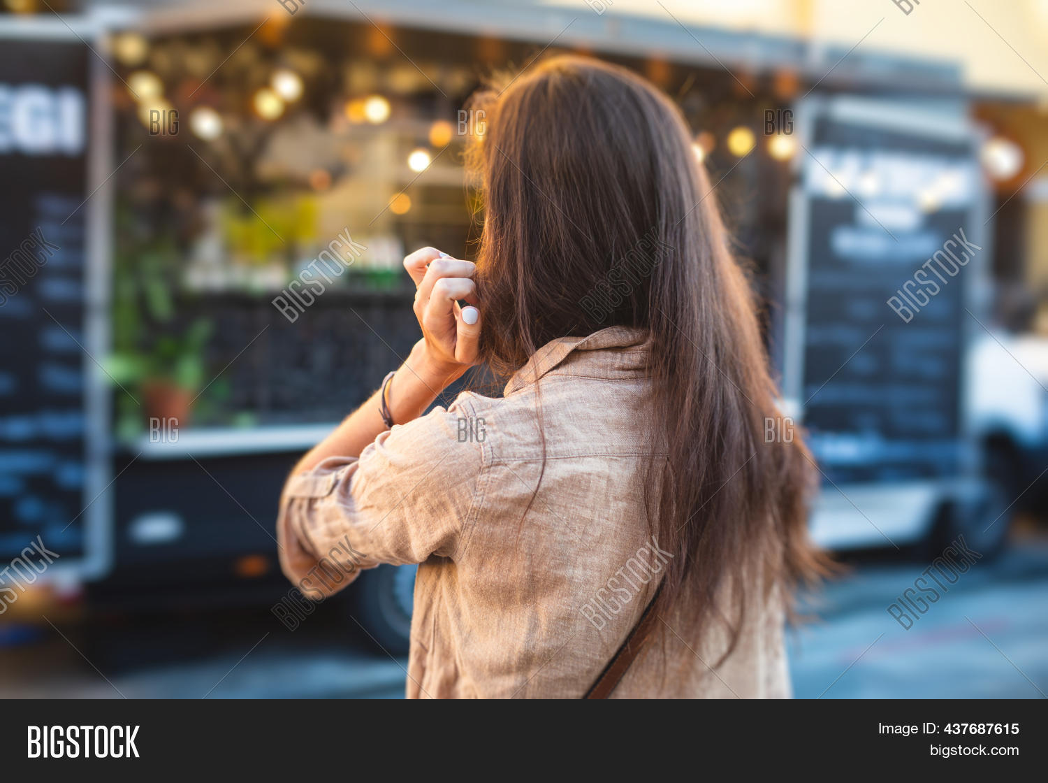Girl Ordering Street Image And Photo Free Trial Bigstock 0178