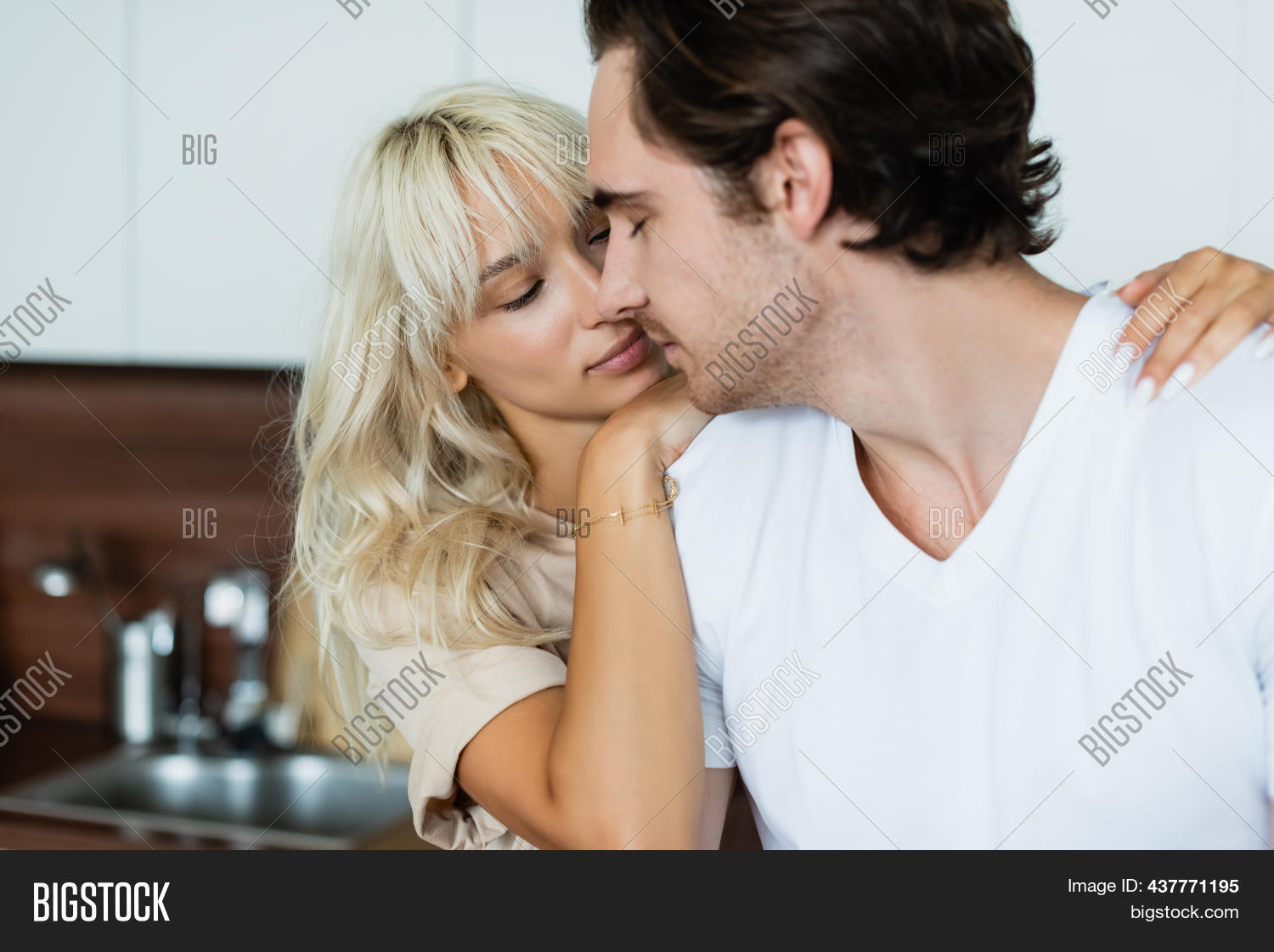 Blonde Woman Hugging Image & Photo (Free Trial) | Bigstock