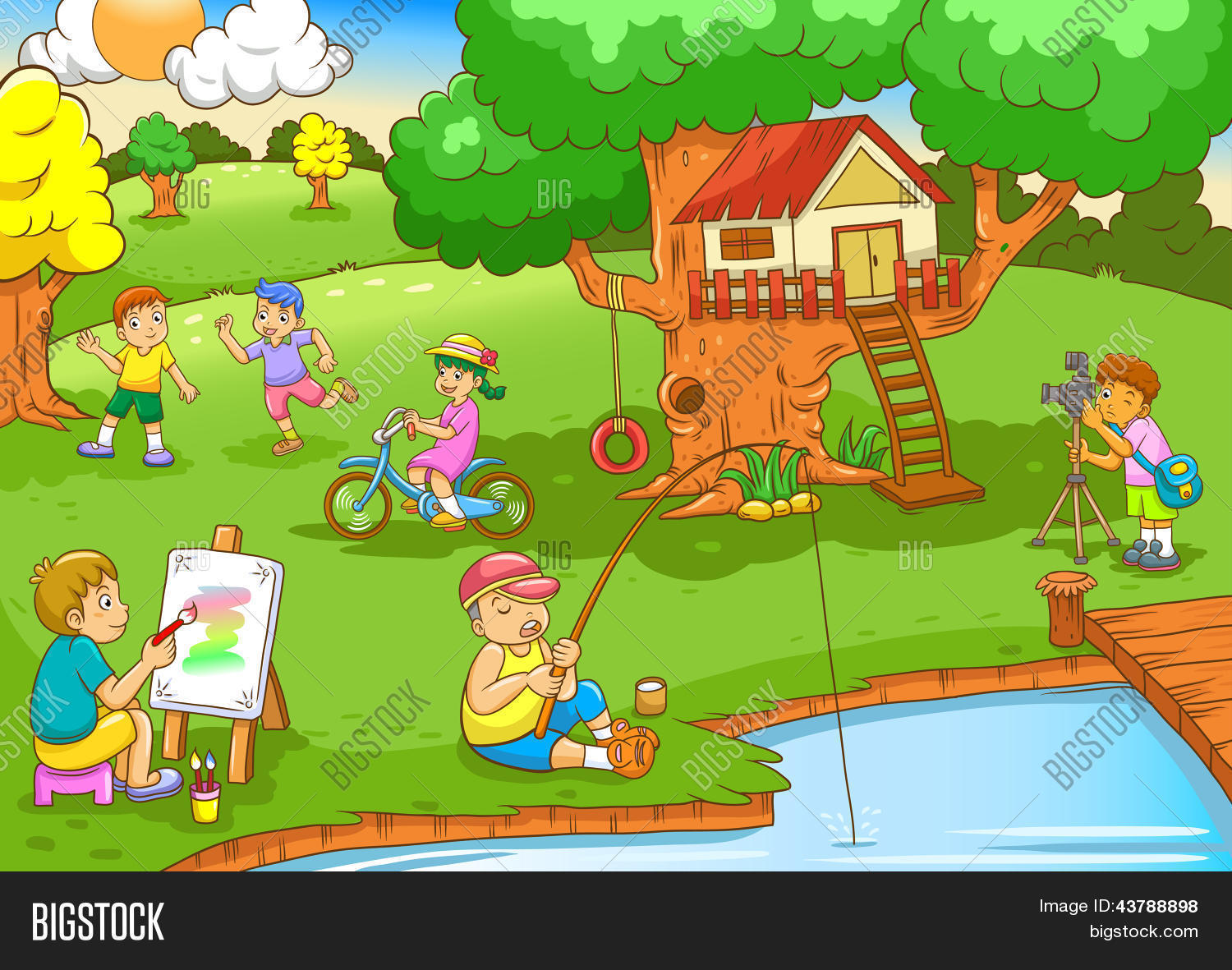 Vector y foto Niños Jugando En (prueba gratis) | Bigstock