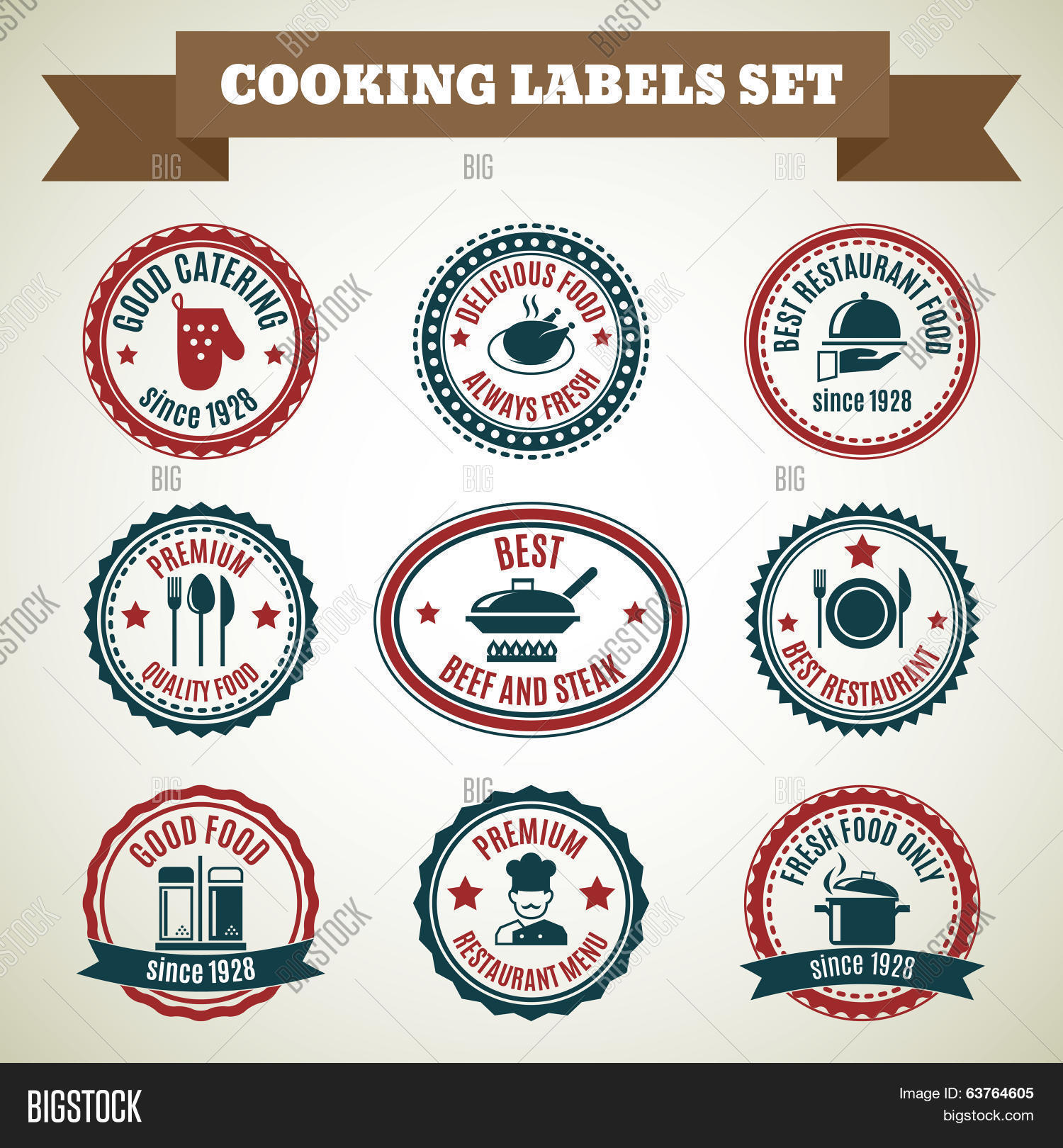 Cooking Chef Labels Vector & Photo (Free Trial) | Bigstock