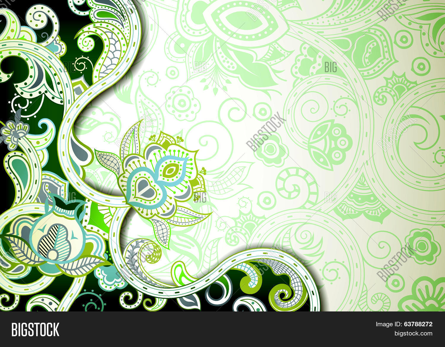 Abstract Green Floral Vector & Photo (Free Trial) | Bigstock