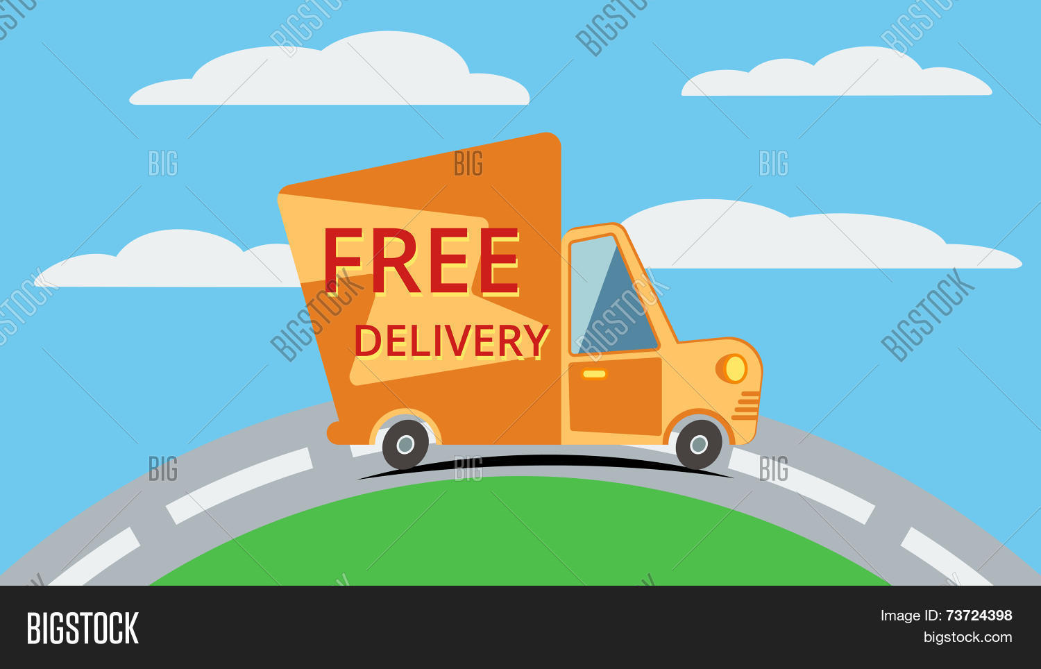 Free Delivery Van. Vector & Photo (Free Trial) | Bigstock