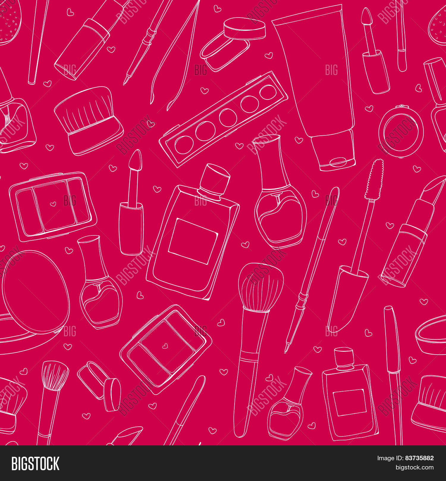 Pink Makeup Vector & Photo (Free Trial) | Bigstock