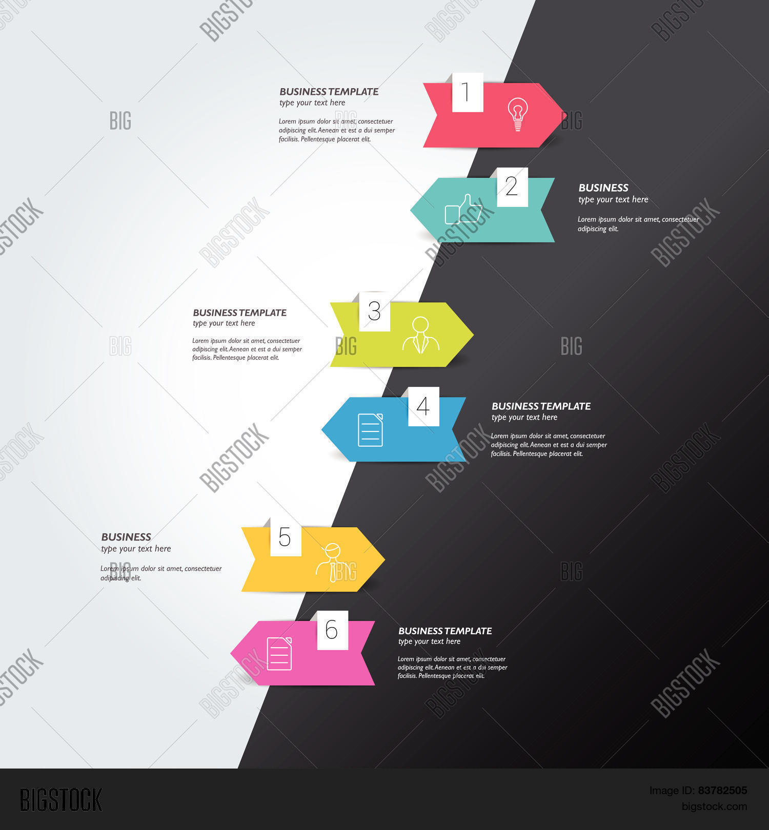 Timeline. Step By Vector & Photo (Free Trial) | Bigstock
