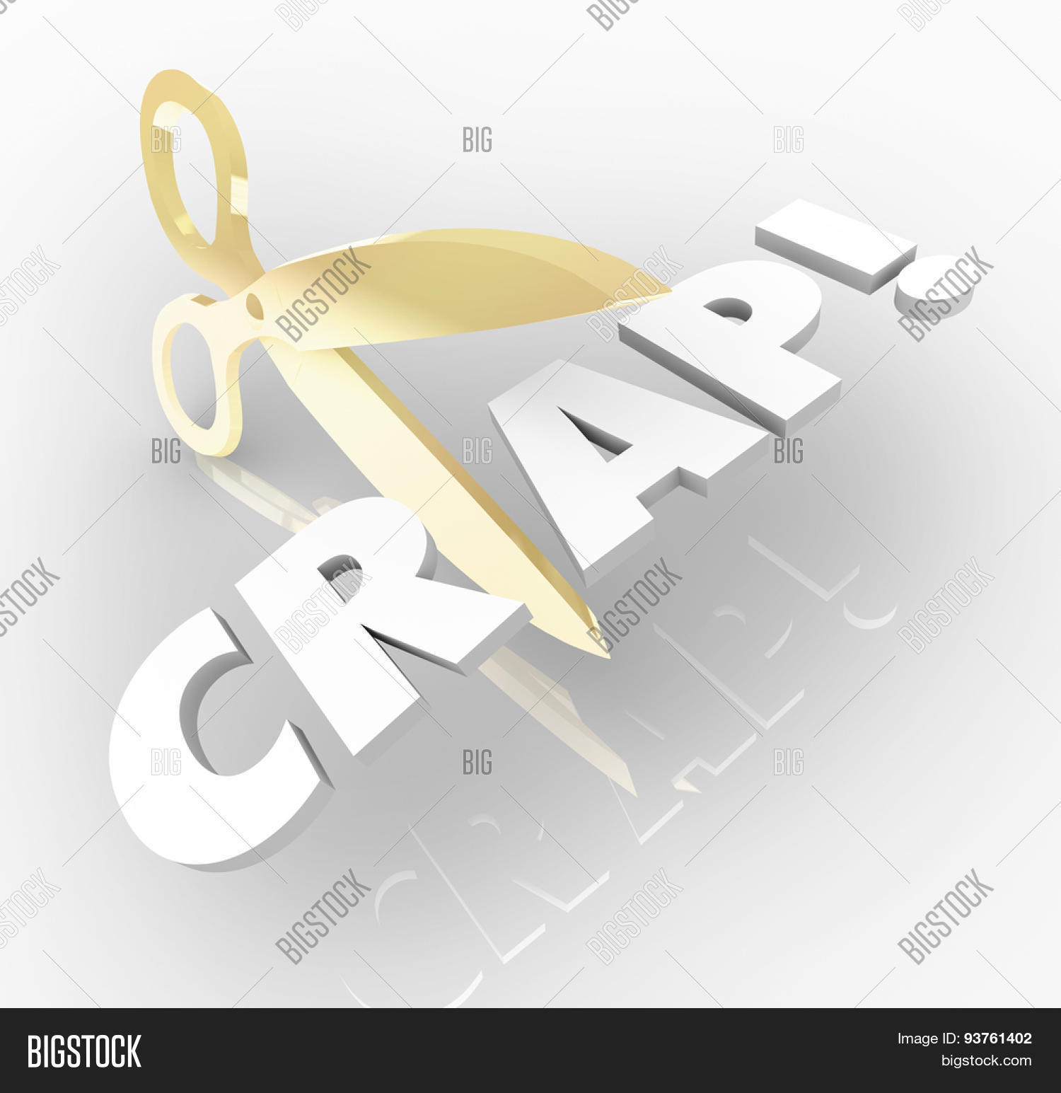 Cut Crap Words Gold Image & Photo (Free Trial) | Bigstock