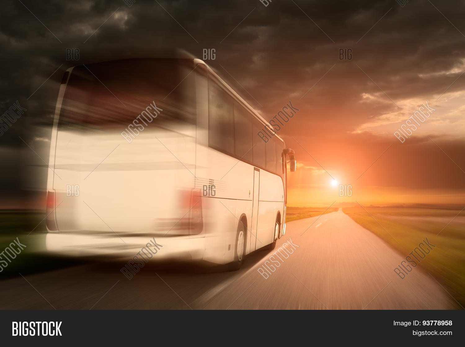 White Bus Speed Image & Photo (Free Trial) | Bigstock