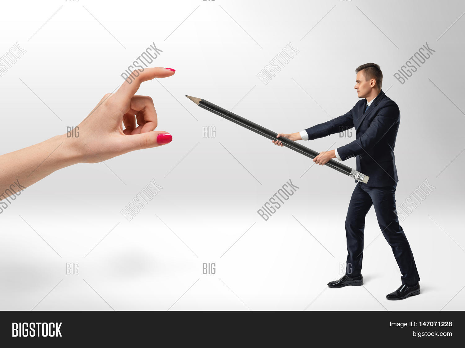 Businessman Defending Image & Photo (Free Trial) | Bigstock
