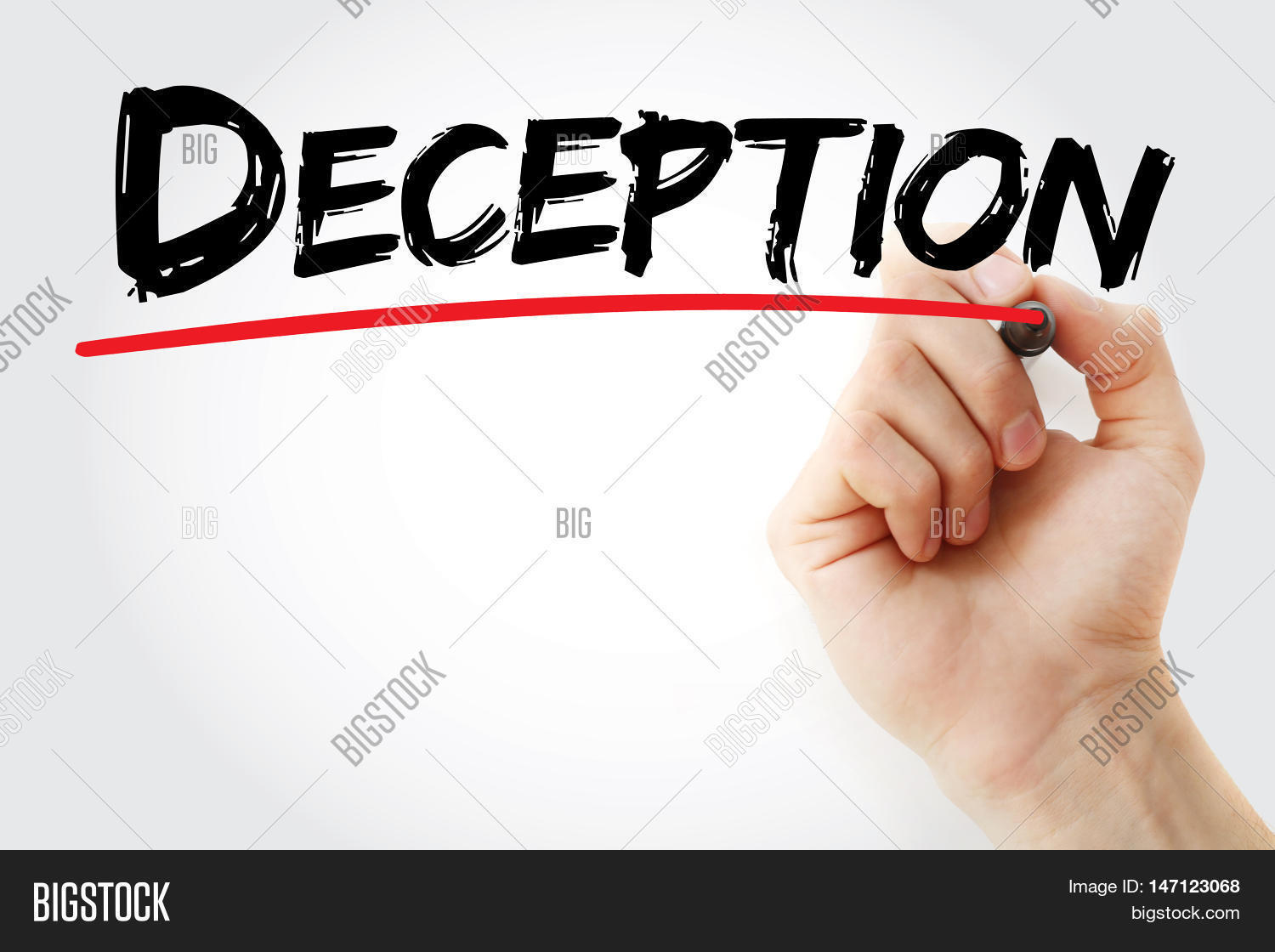 Hand Writing Deception Image & Photo (Free Trial) | Bigstock