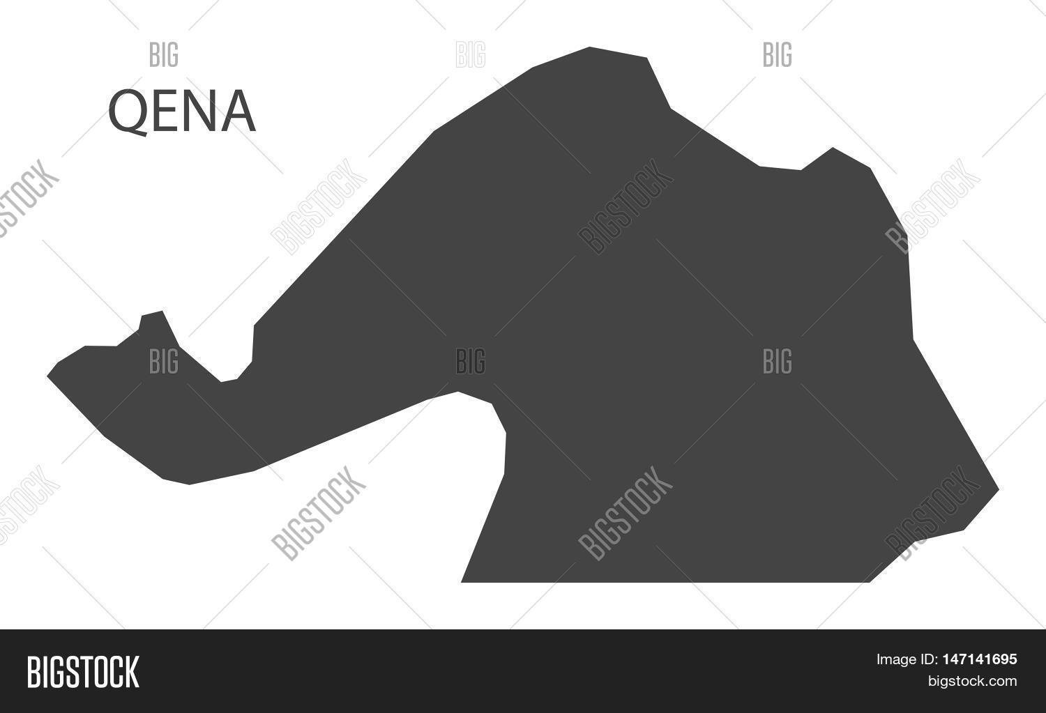 Qena Egypt Map Grey Vector & Photo (Free Trial) | Bigstock