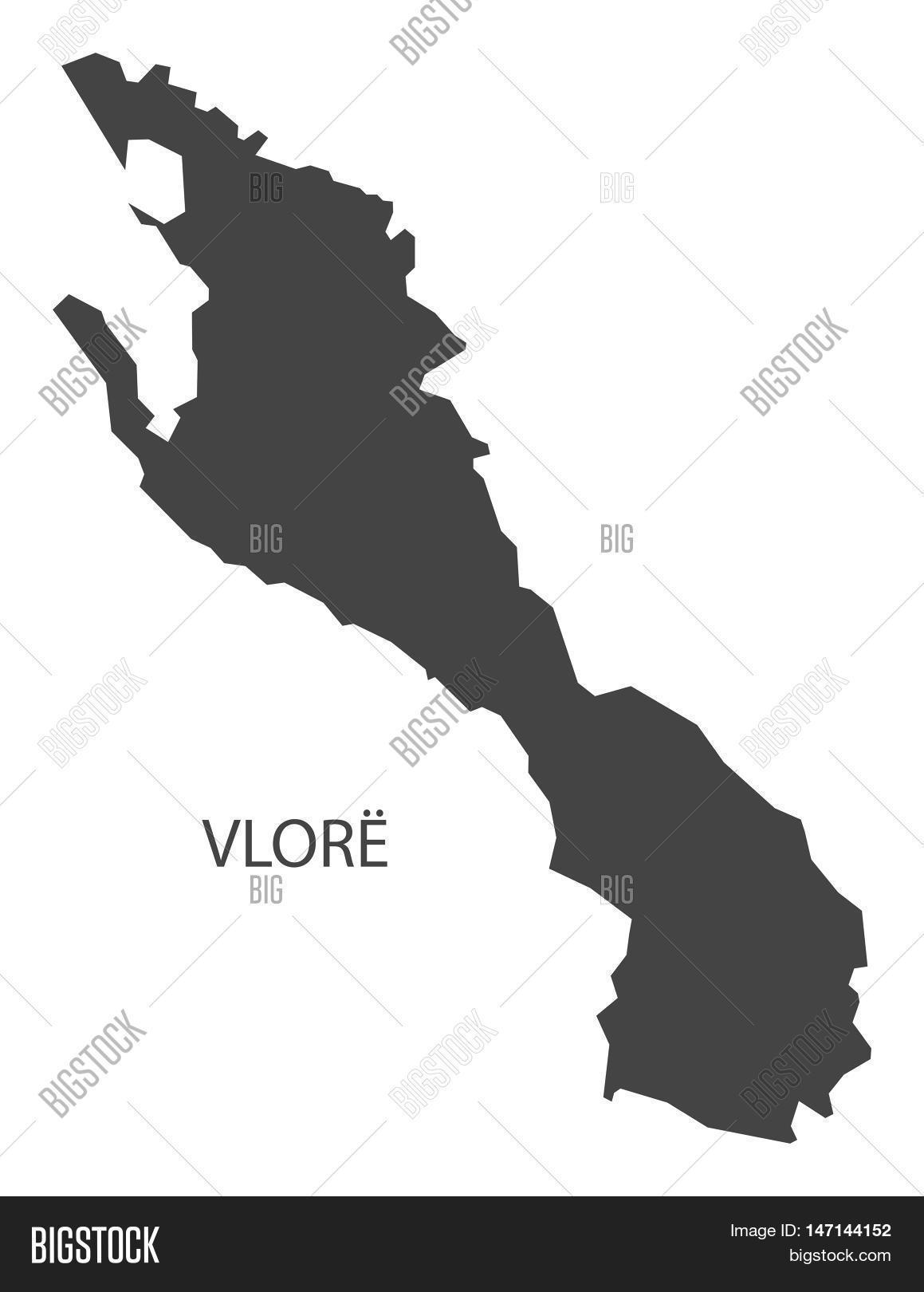Vlore Albania Map Vector & Photo (Free Trial) | Bigstock