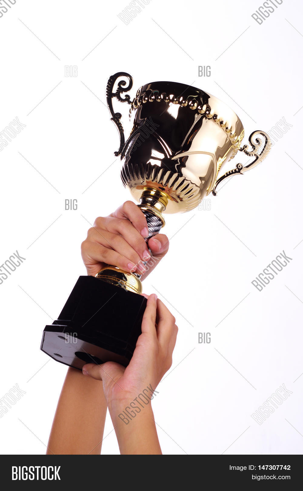 Hand Holding Throphy Image & Photo (Free Trial) | Bigstock
