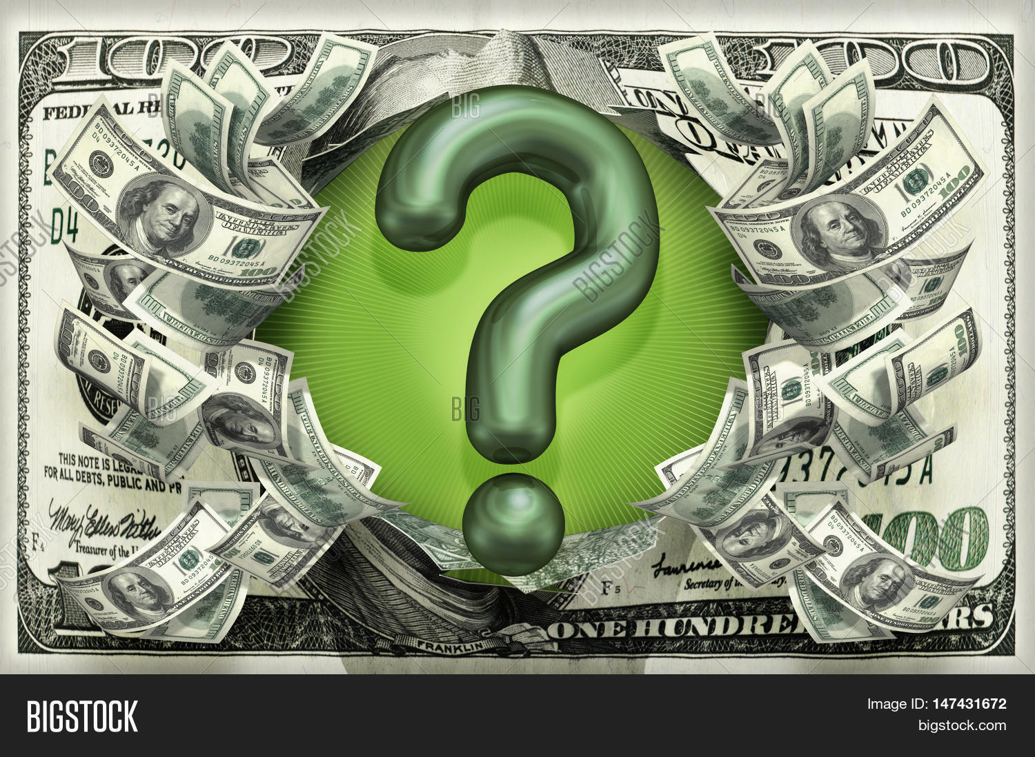 Question Mark Money 3D Image & Photo (Free Trial) | Bigstock