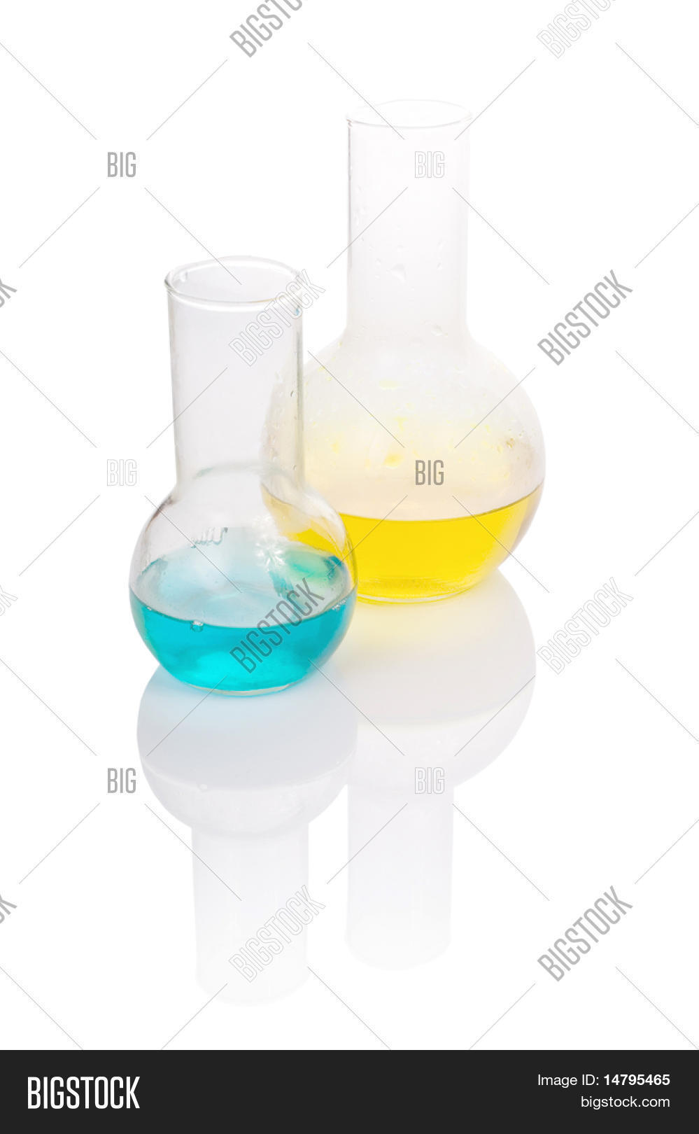 Flasks Yellow Blue Image & Photo (Free Trial) | Bigstock