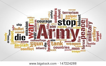 Army Word Cloud. Vector & Photo (Free Trial) | Bigstock