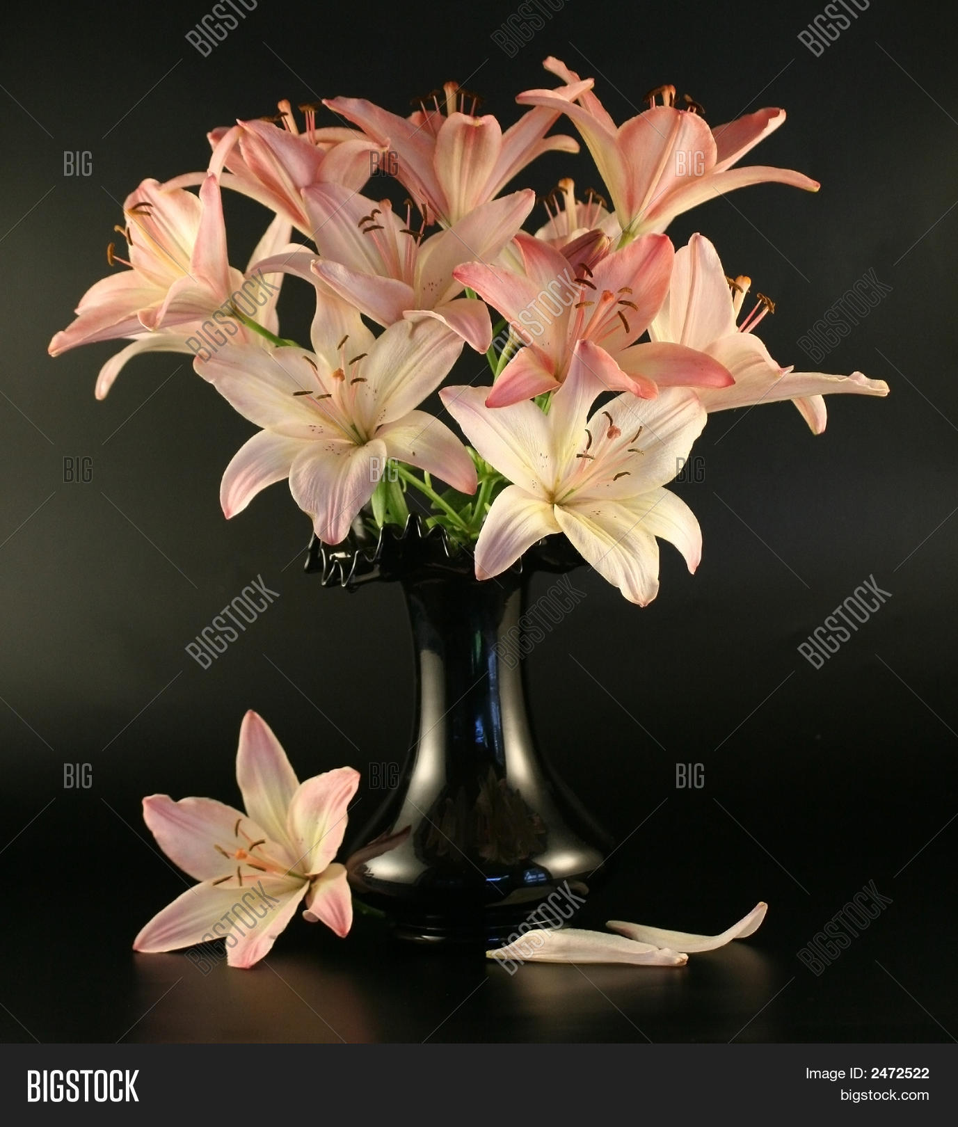 Flowers Pink Lily Vase Image & Photo (Free Trial) | Bigstock