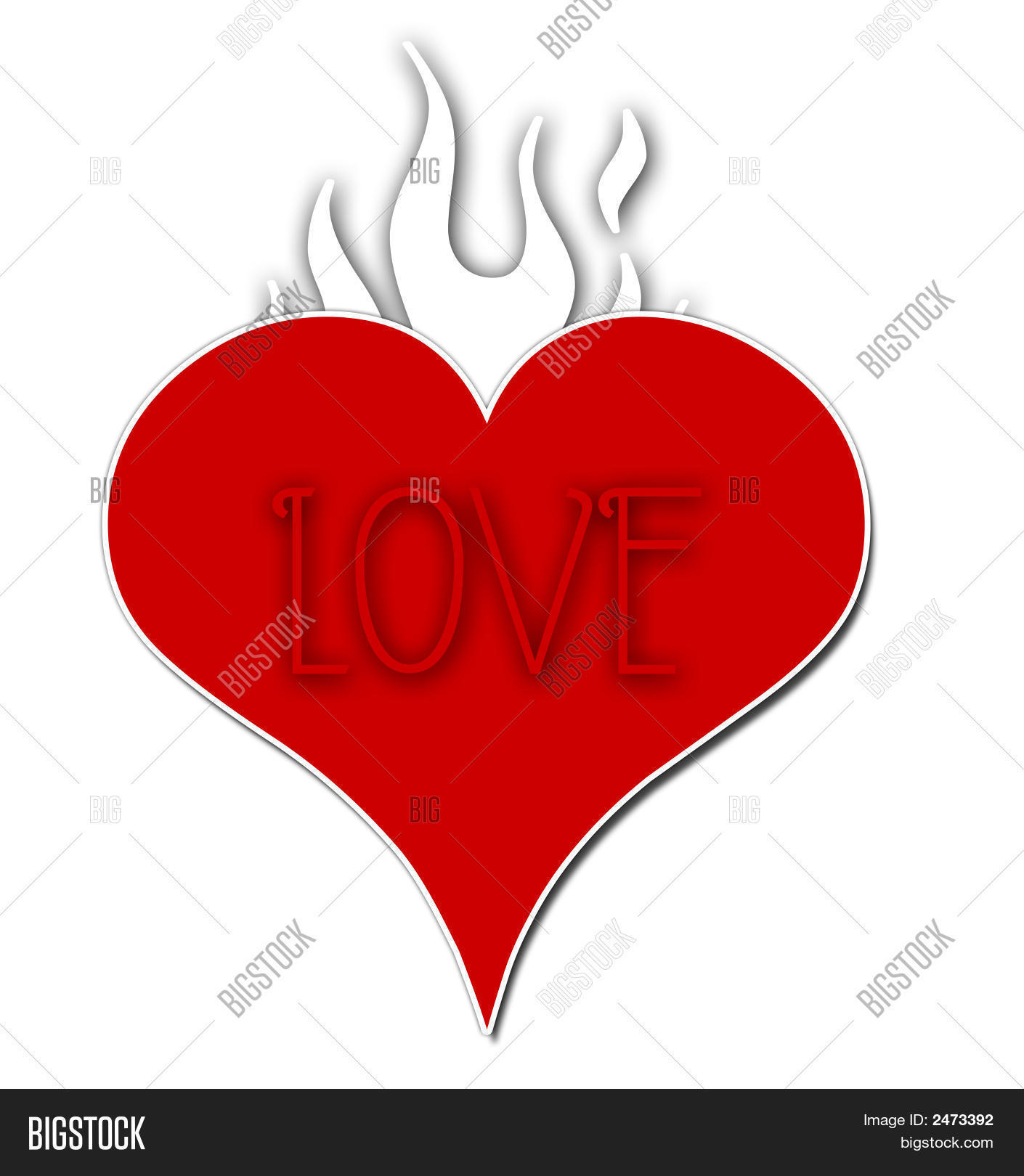 Flaming Love Heart Image & Photo (Free Trial) | Bigstock