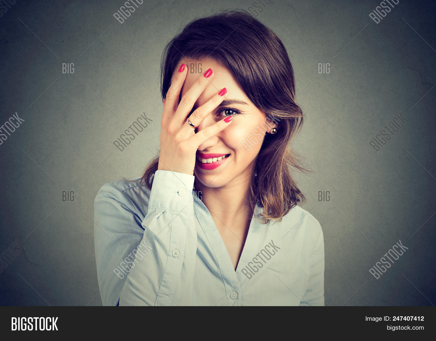 Playful Shy Woman Image & Photo (Free Trial) | Bigstock