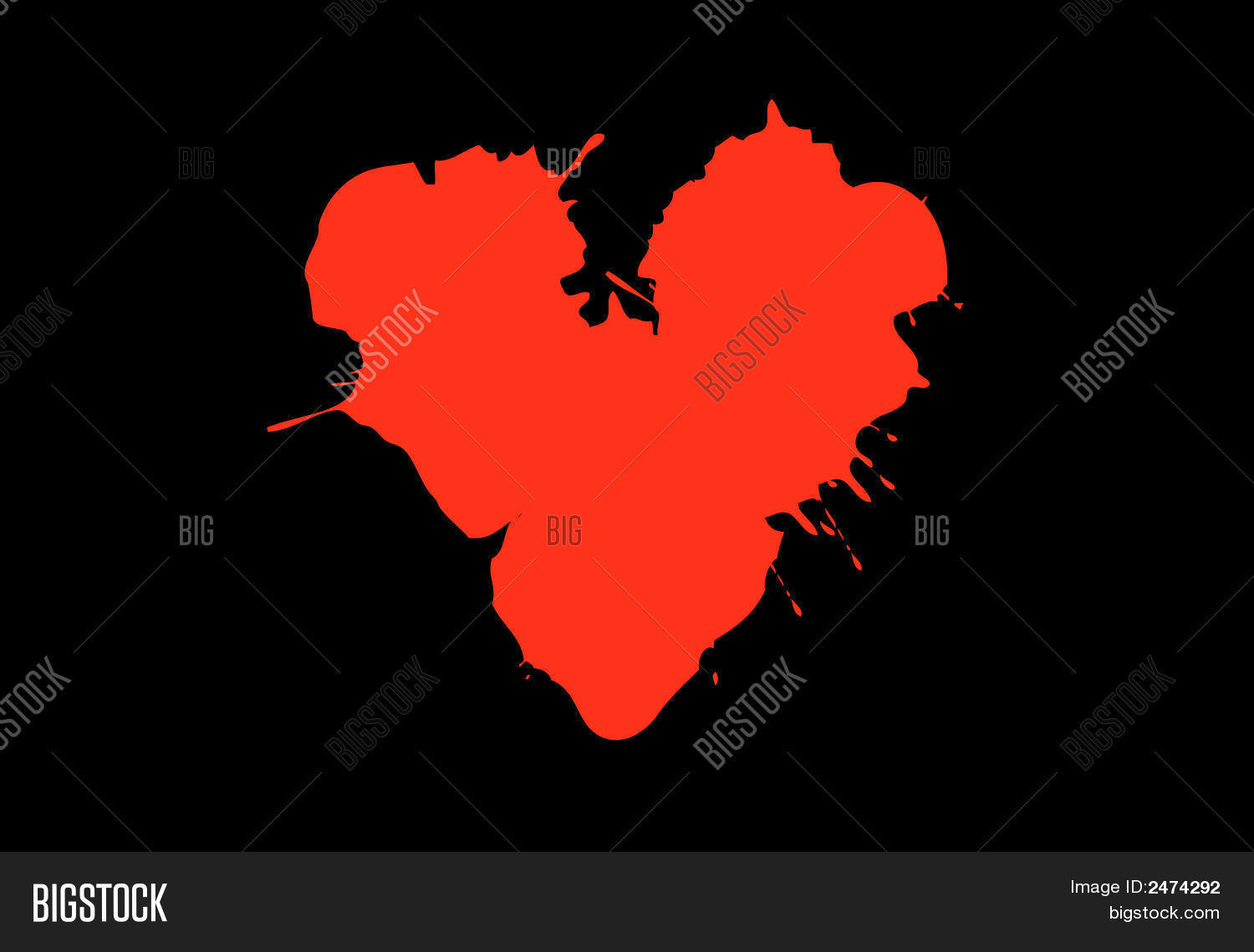 Bleeding Heart Vector Vector & Photo (Free Trial) | Bigstock