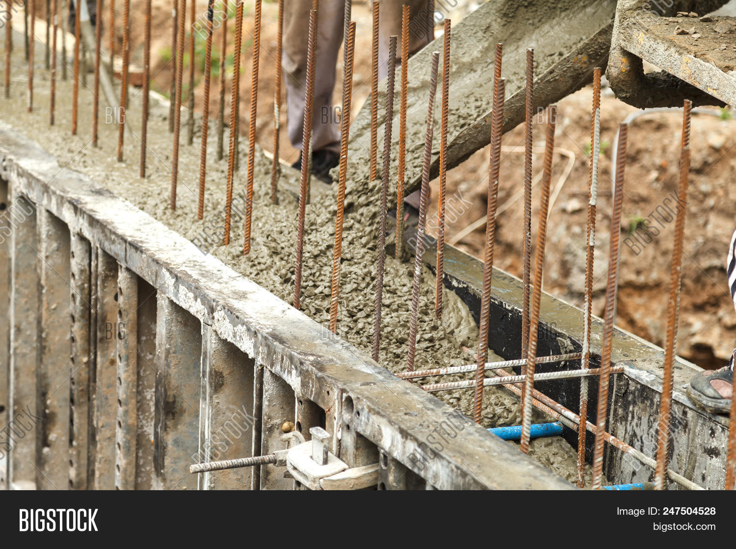 Pouring Concrete Into Image & Photo (Free Trial) | Bigstock