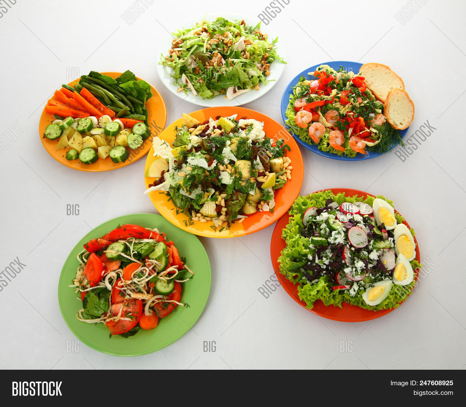 Set Different Salads Image & Photo (Free Trial) | Bigstock