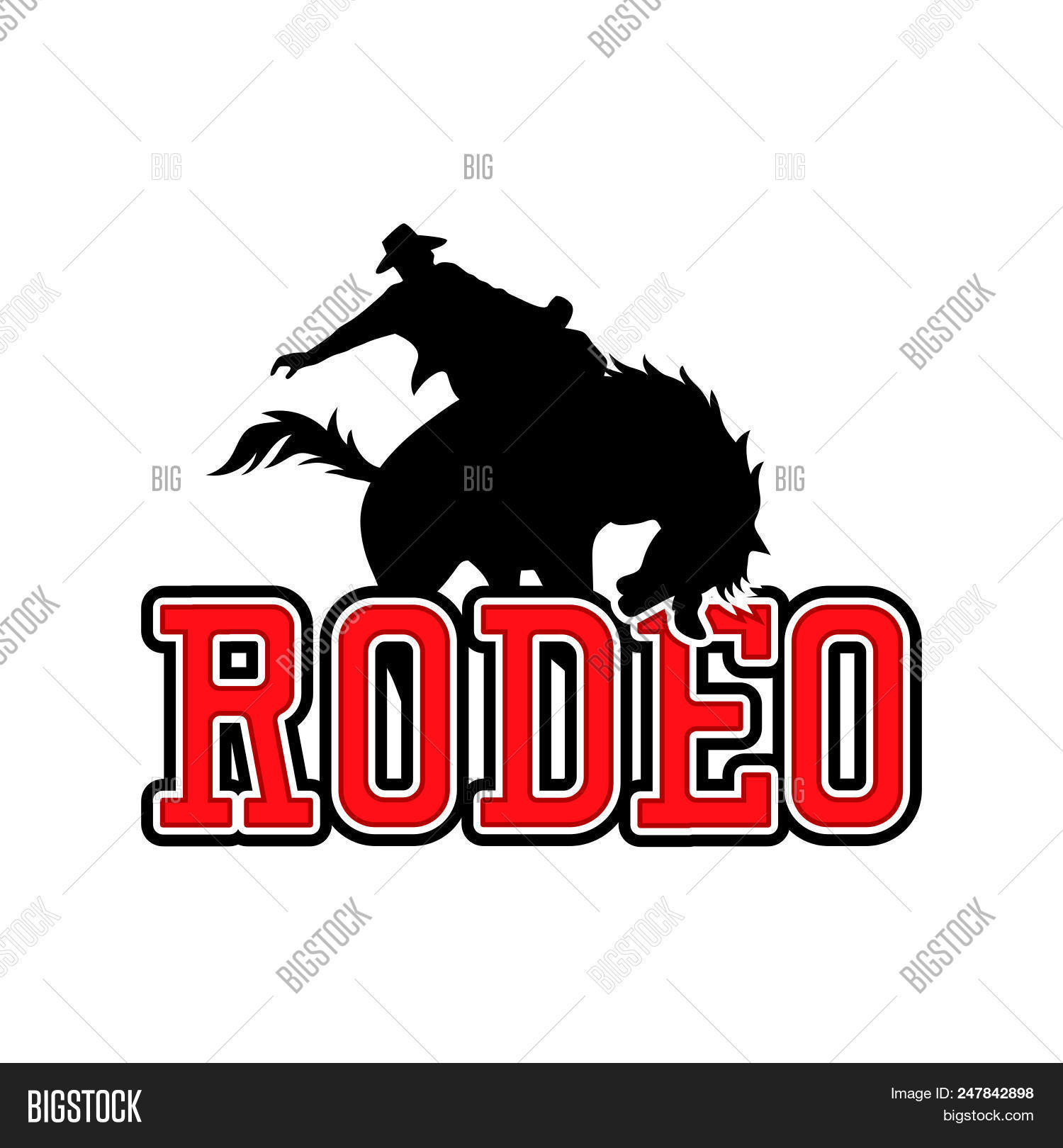 Rodeo Logo Your Sport Vector & Photo (Free Trial) | Bigstock