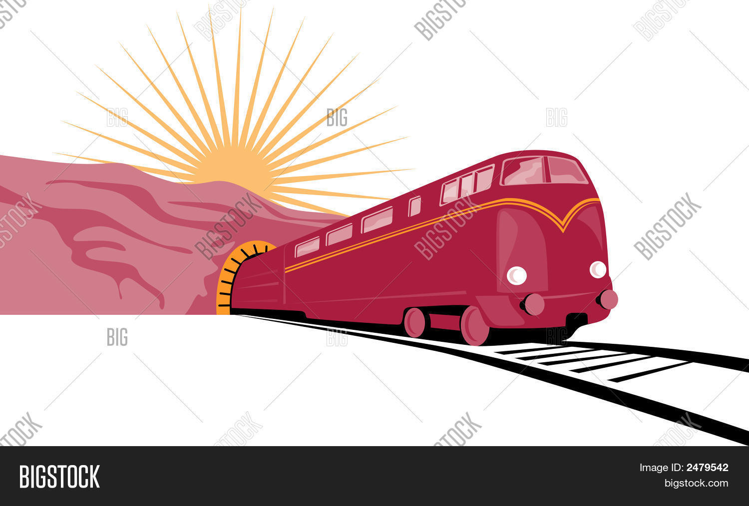Train Coming Out Vector & Photo (Free Trial) | Bigstock