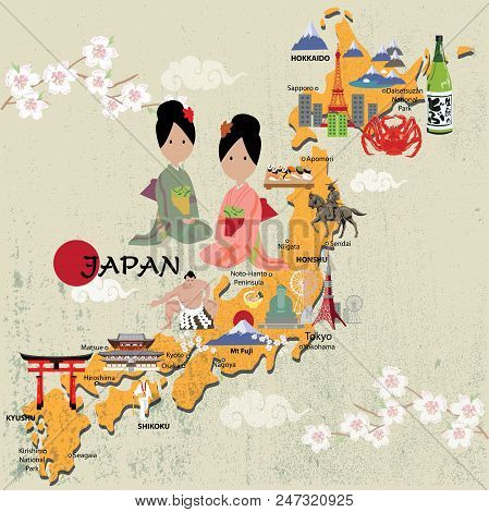 Japan Map Illustration Image & Photo (Free Trial) | Bigstock