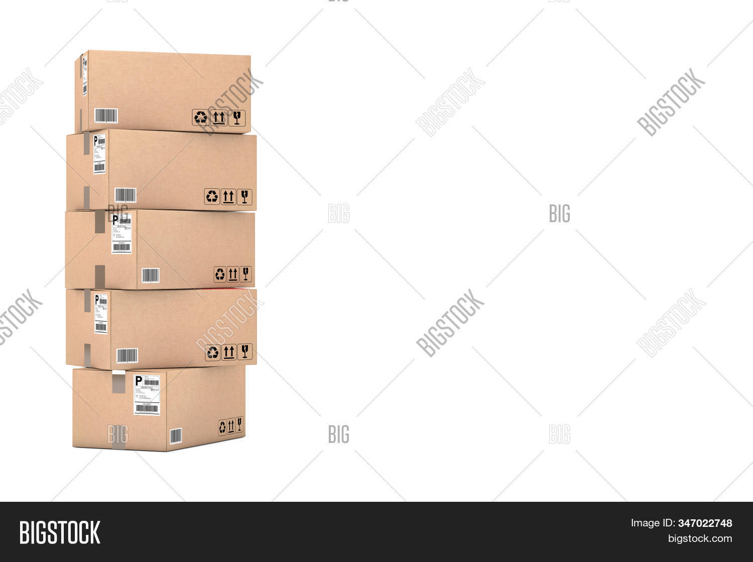 Cardboard Parcel Boxes Image & Photo (Free Trial) | Bigstock