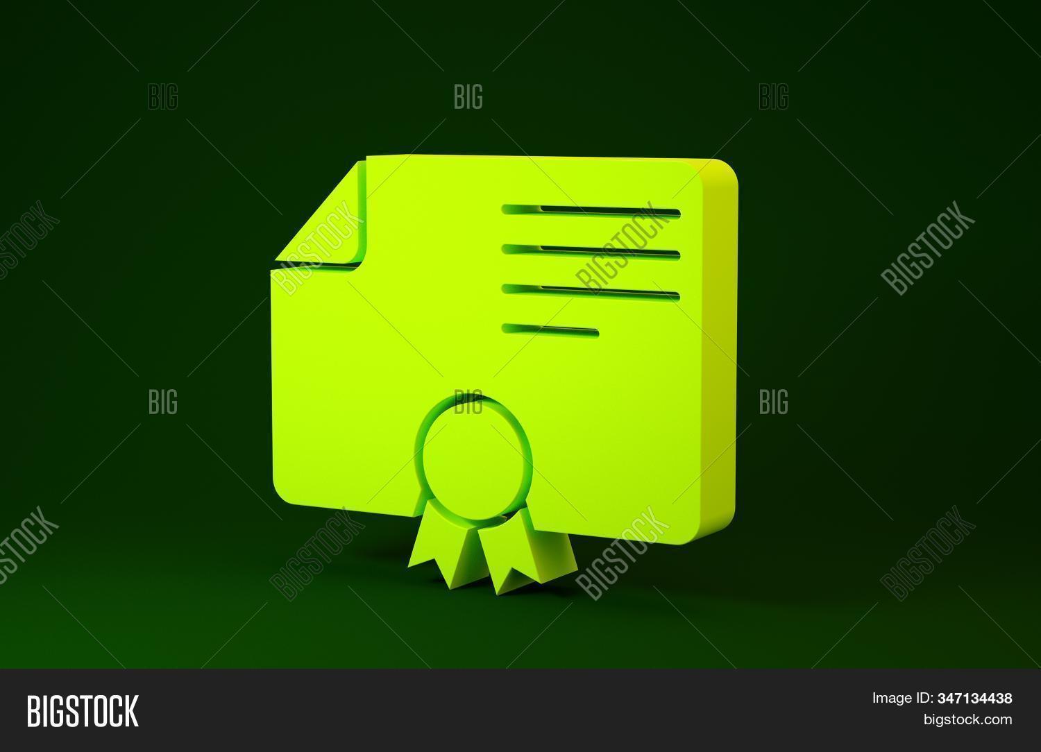 Yellow Certificate Image & Photo (Free Trial) | Bigstock