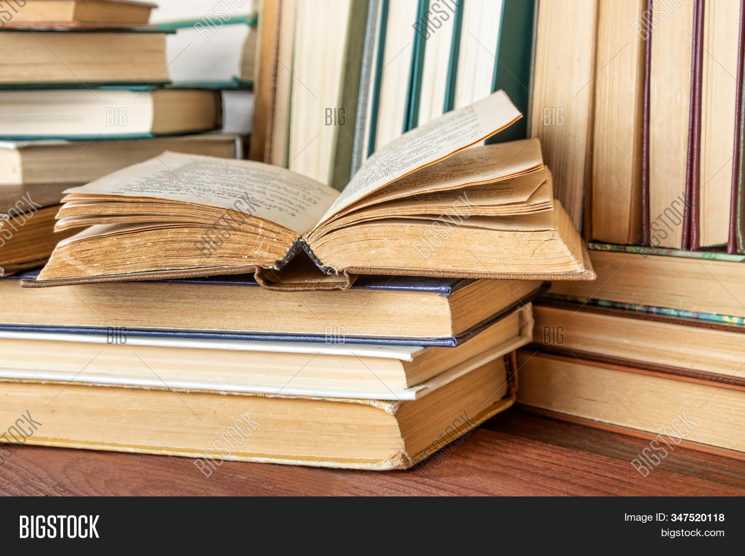 Open Book On Wood Desk Image & Photo (Free Trial) | Bigstock
