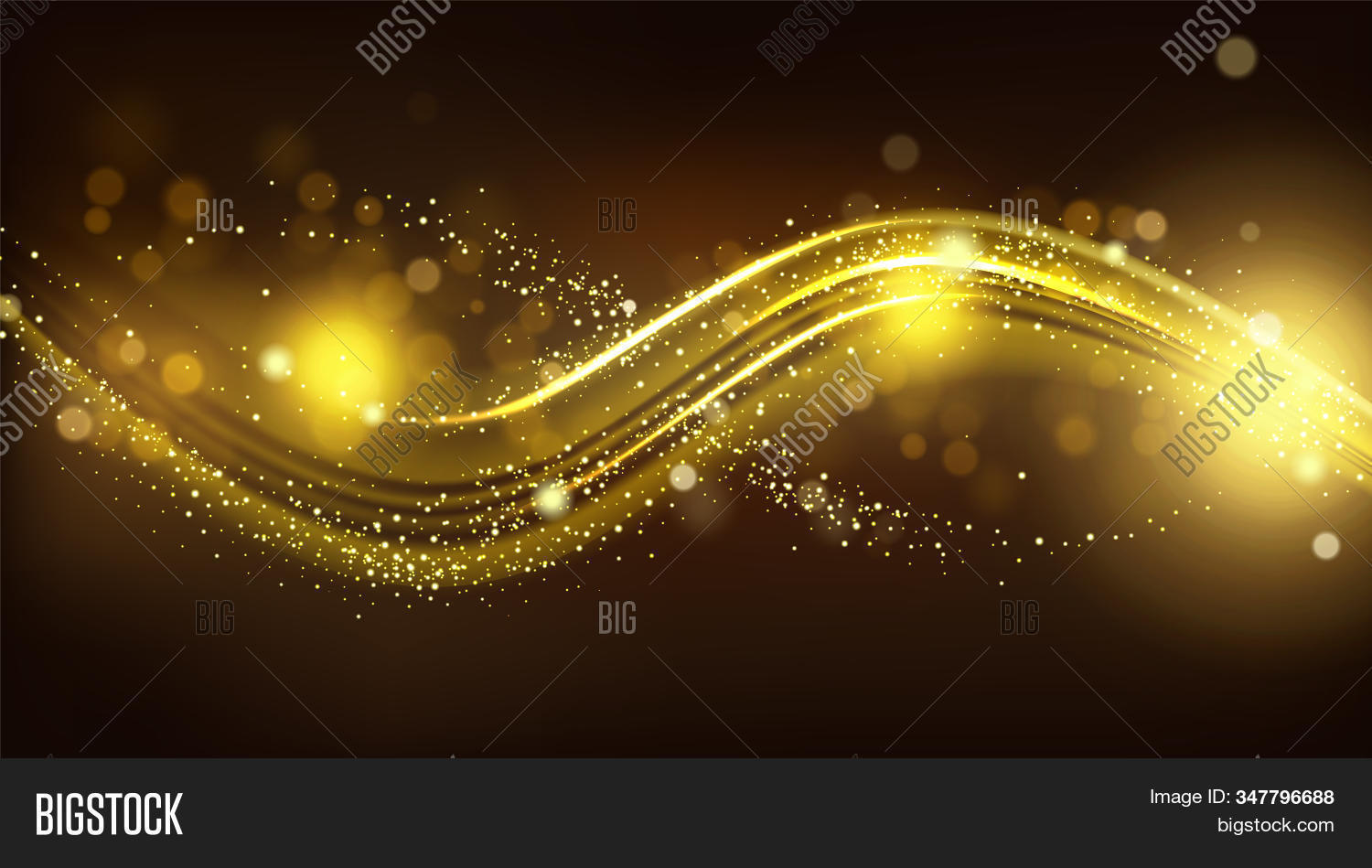 Gold Sparkle Wave On Image & Photo (Free Trial) | Bigstock