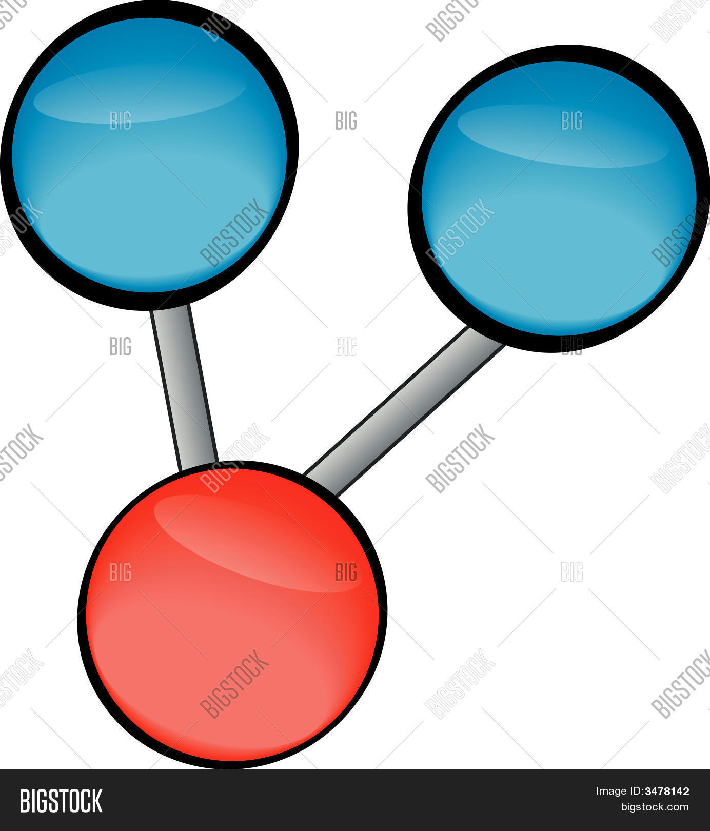 Water Molecule H20 Vector & Photo (Free Trial) | Bigstock