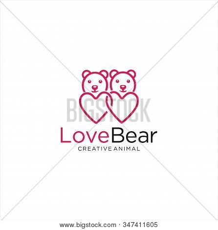 Bear Love Logo Design Vector & Photo (Free Trial) | Bigstock