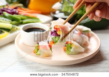 Rice Paper Rolls Images, Illustrations & Vectors (Free) - Bigstock