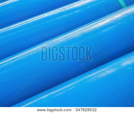 Stack New Blue Pipes ( Image & Photo (Free Trial) | Bigstock